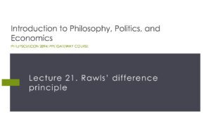 21 Rawls’ difference principle | Michael Moehler